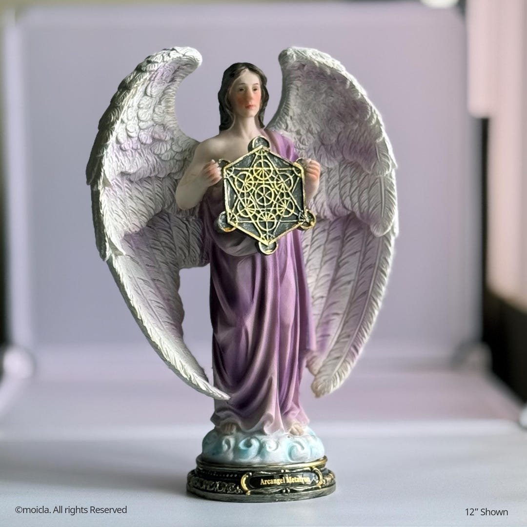 Archangel Metatron Resin Statue - 12" Catholic Figurine. Arcangel ...