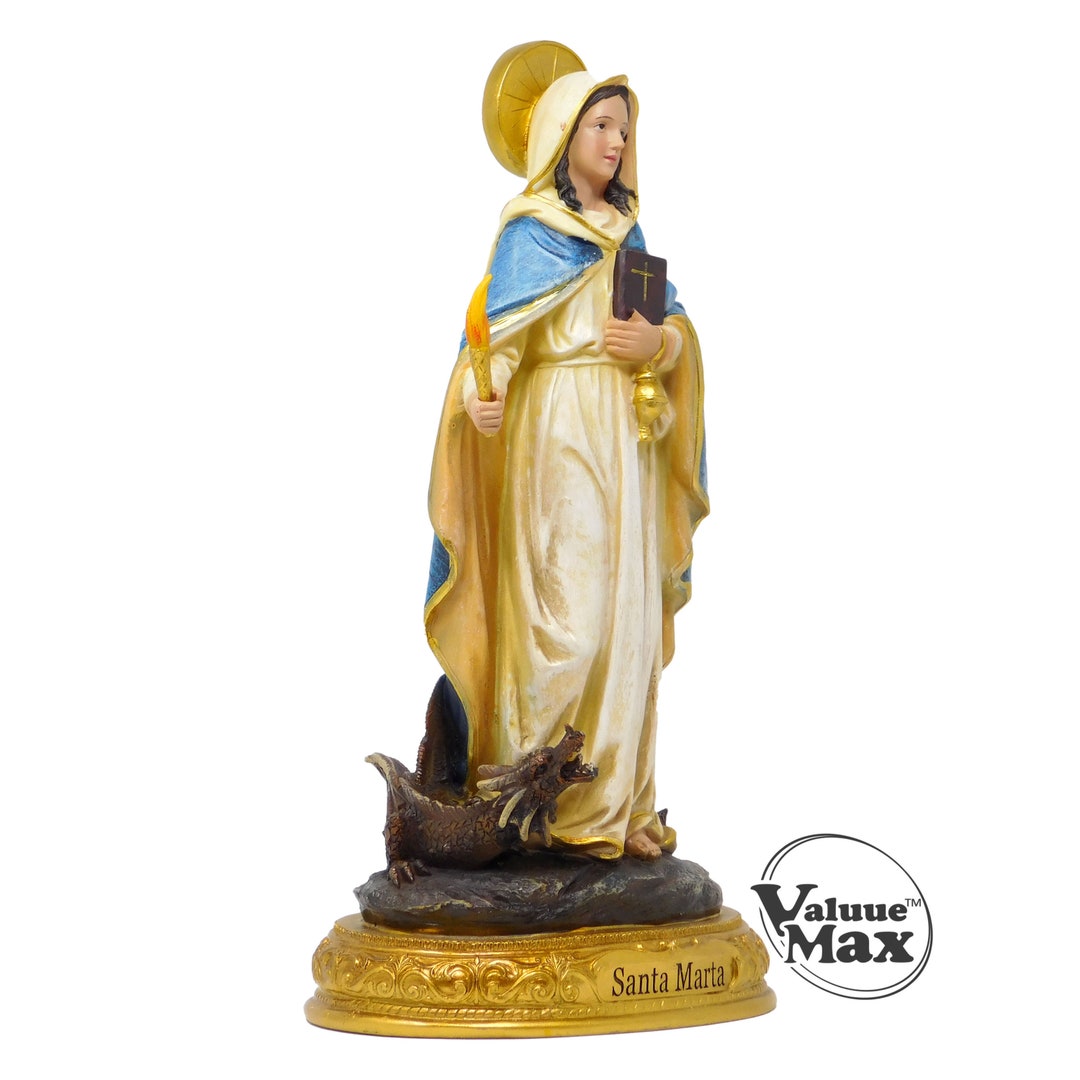 Saint Martha of Bethany Resin Statue Santa Marta De Betania, 12 Inch ...