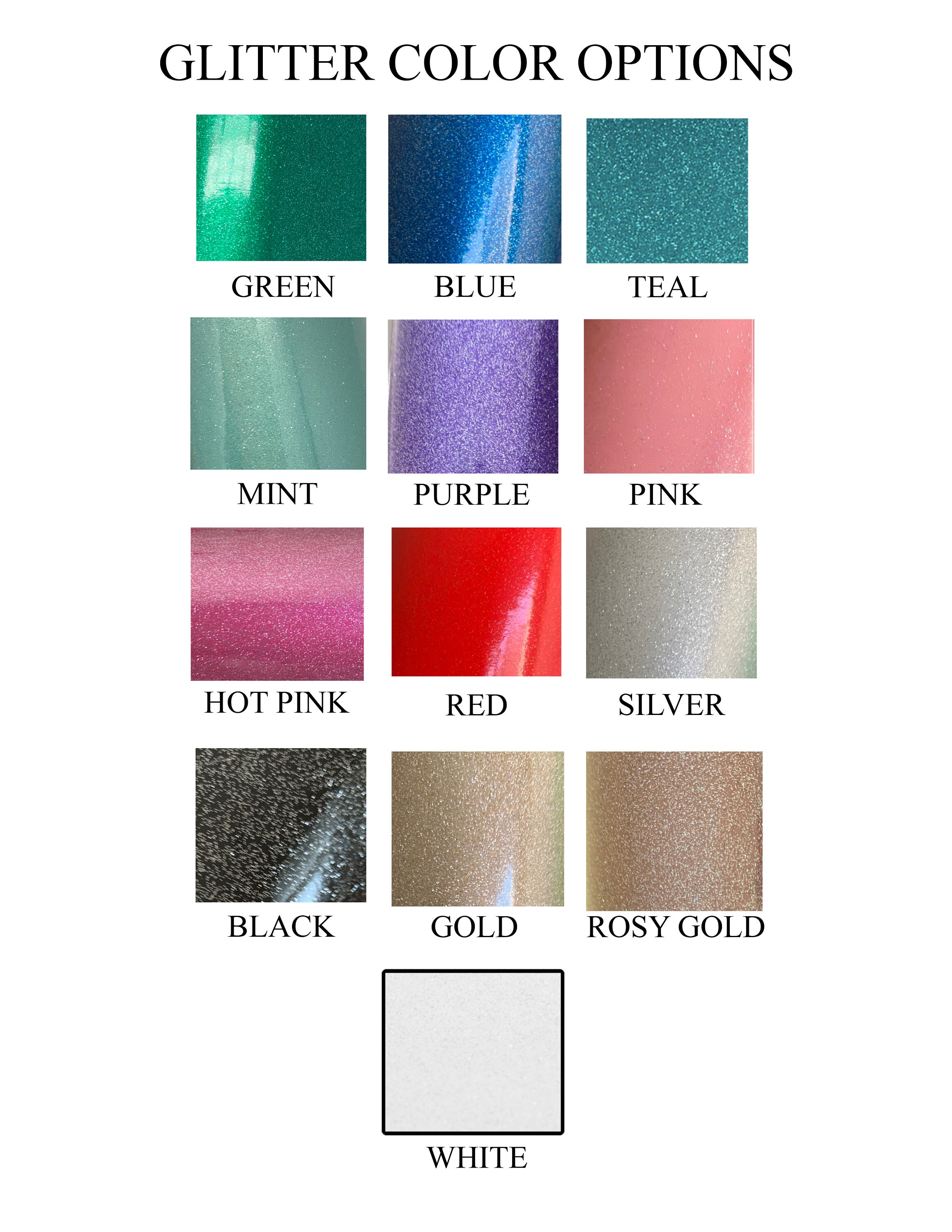 Custom Glitter Vinyl Stickers Custom Glitter Vinyl Decals - Etsy