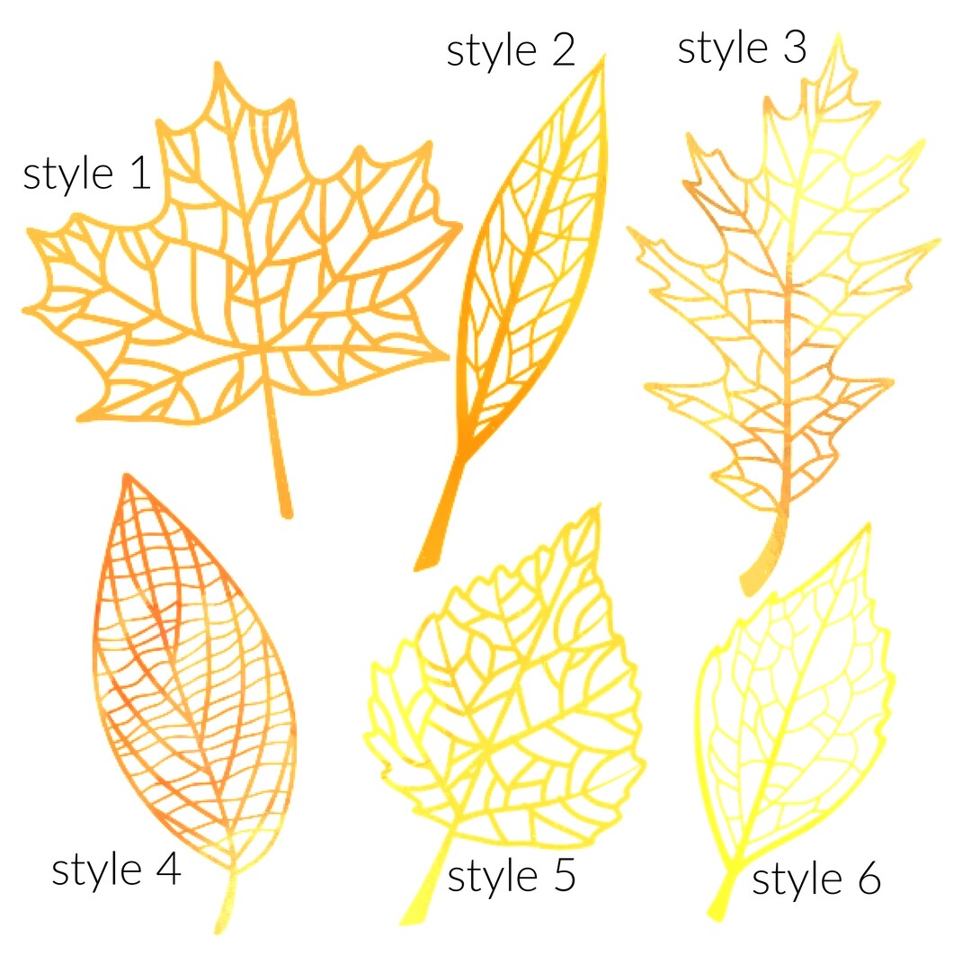 Leaves | Skeleton Leaves | Autumn Leaves Decal | Fall Leaves Decal ...