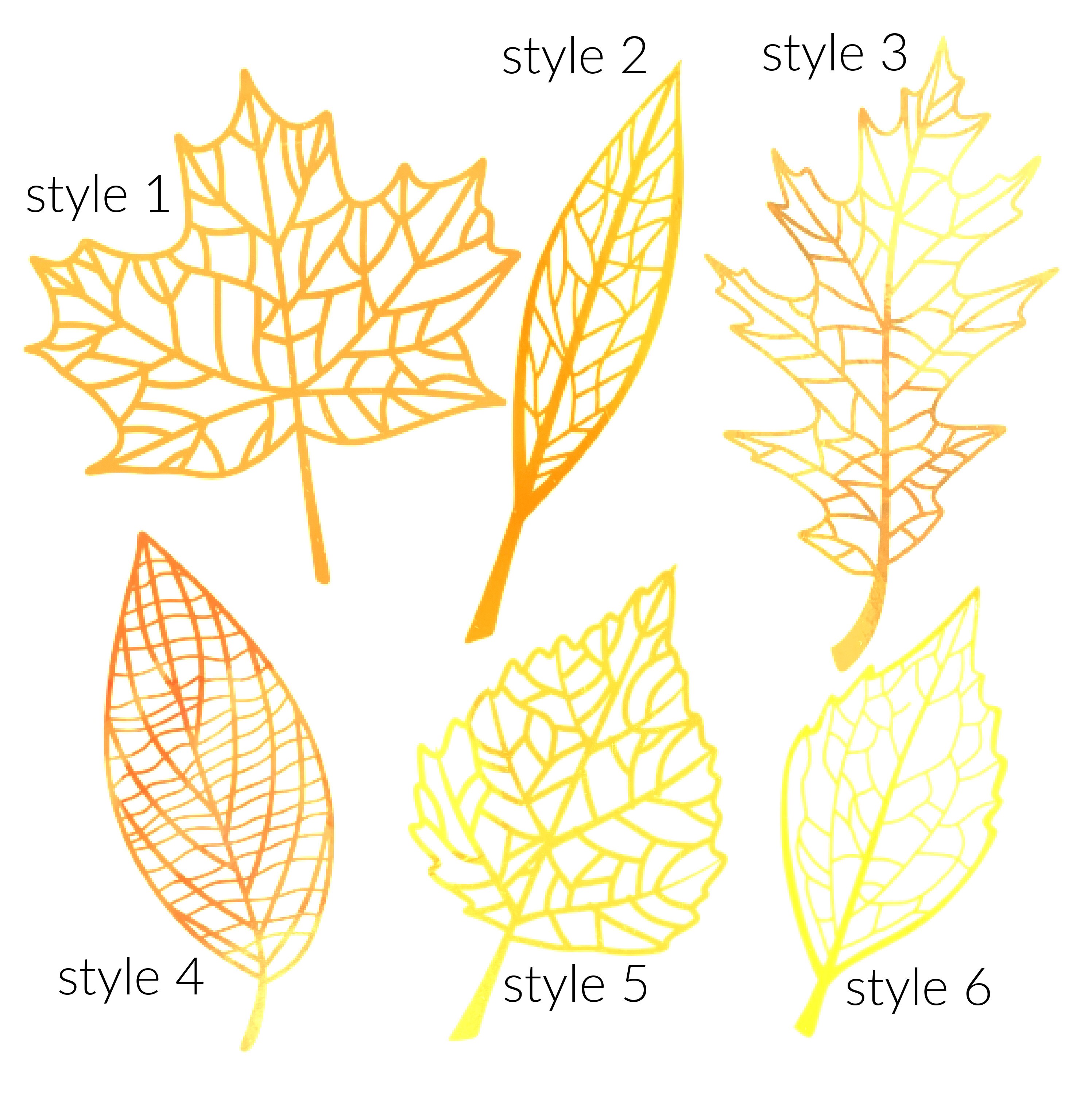 Leaves Skeleton Leaves Autumn Leaves Decal Fall Leaves - Etsy