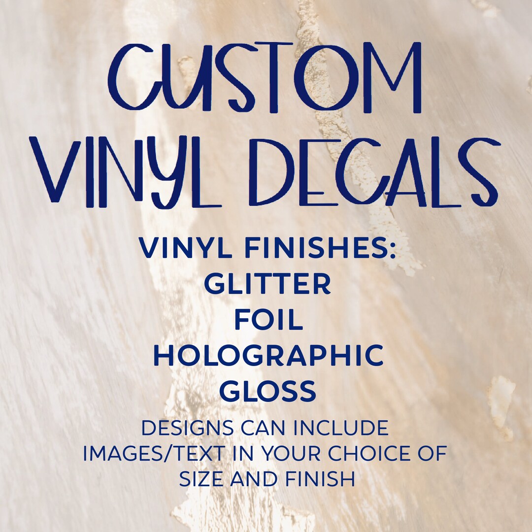 Create Your Own Custom Vinyl Sticker | Glitter Vinyl | Foil Vinyl ...
