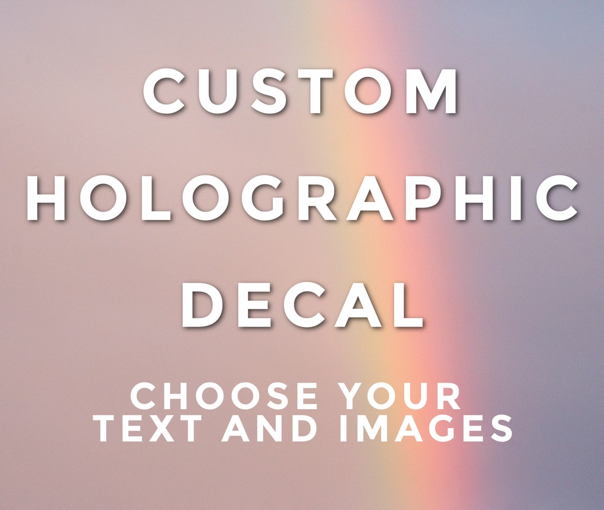 Custom Holographic Decal Custom Holographic Vinyl Custom | Etsy