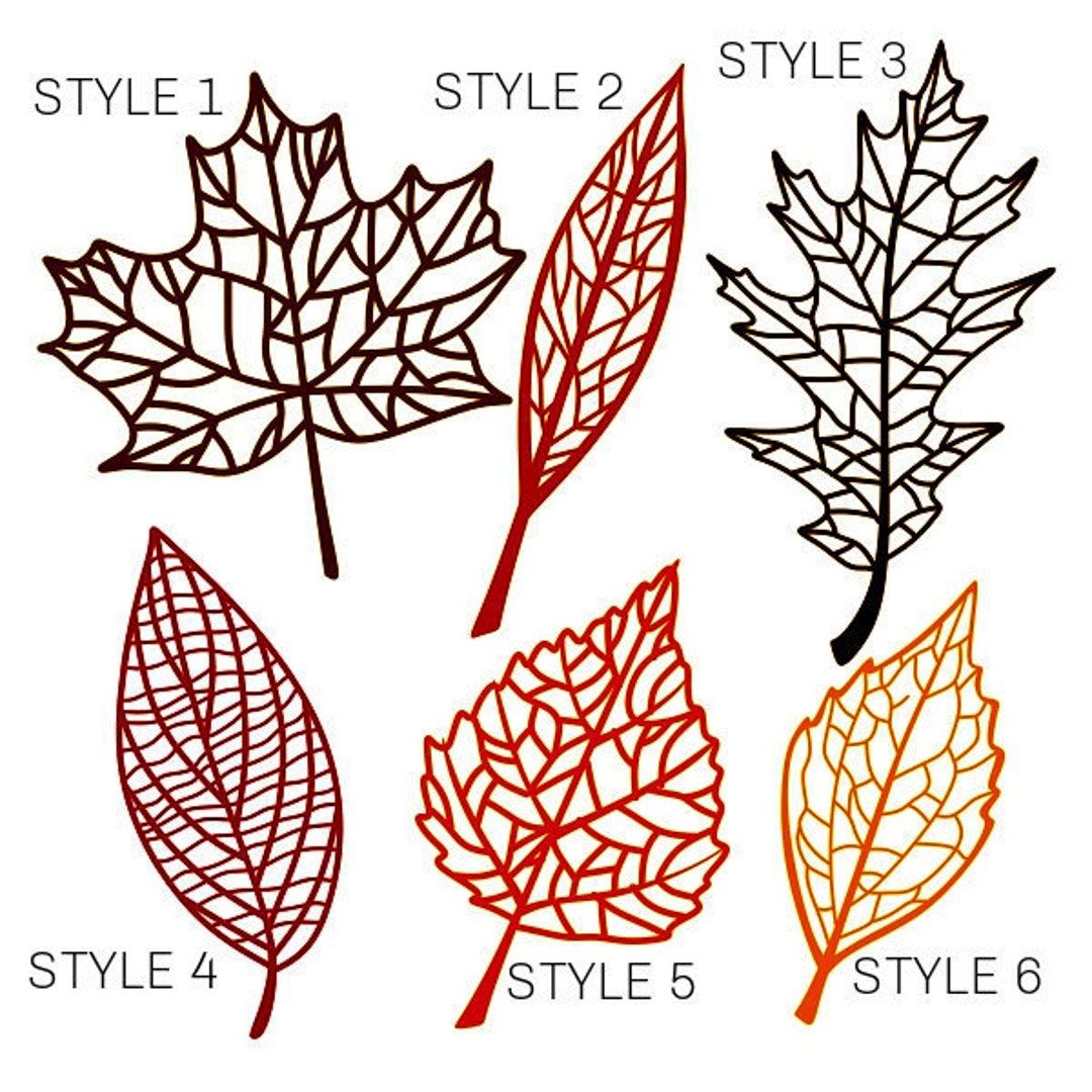 Leaves | Skeleton Leaves | Autumn Leaves Decal | Fall Leaves Decal ...