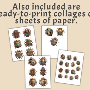 Steampunk Scarab Clipart, 15 PNG Steampunk Bugs Bundle, Steampunk Junk ...