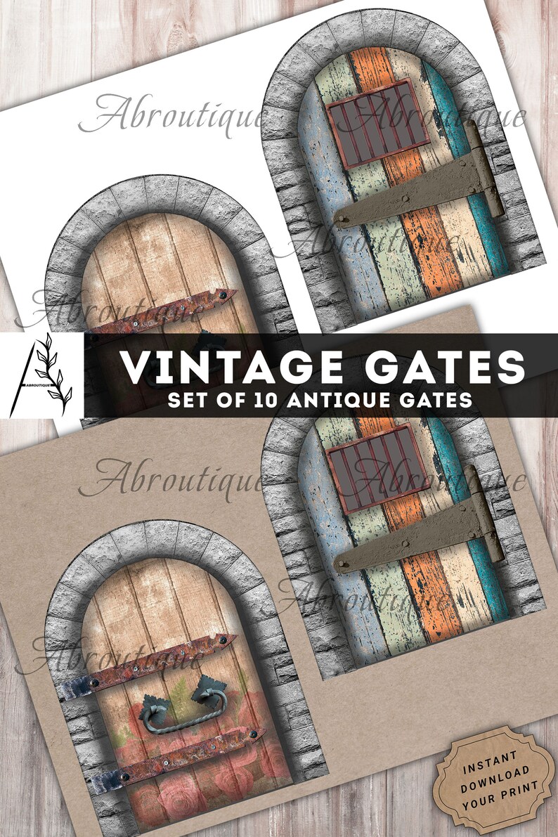 Vintage Gates Vintage Door Vintage Junk Journal Digital - Etsy