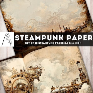 Fantasy Paper Pack, Steampunk Printables, Steampunk Junk Journal ...