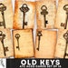 Old Keys Card Junk Journal Printable ATC ACEO Cards 2.5 X 3.5 Digital ...