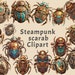 Steampunk Scarab Clipart, 15 PNG Steampunk Bugs Bundle, Steampunk Junk ...