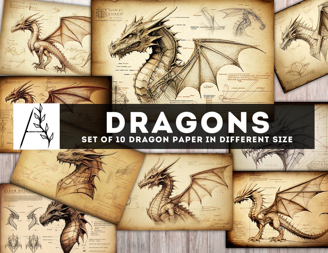 Dragons Paper 12x18, Dragons Paper 7 X 10.5, Dragons Cards 2.57 X 3.5 ...