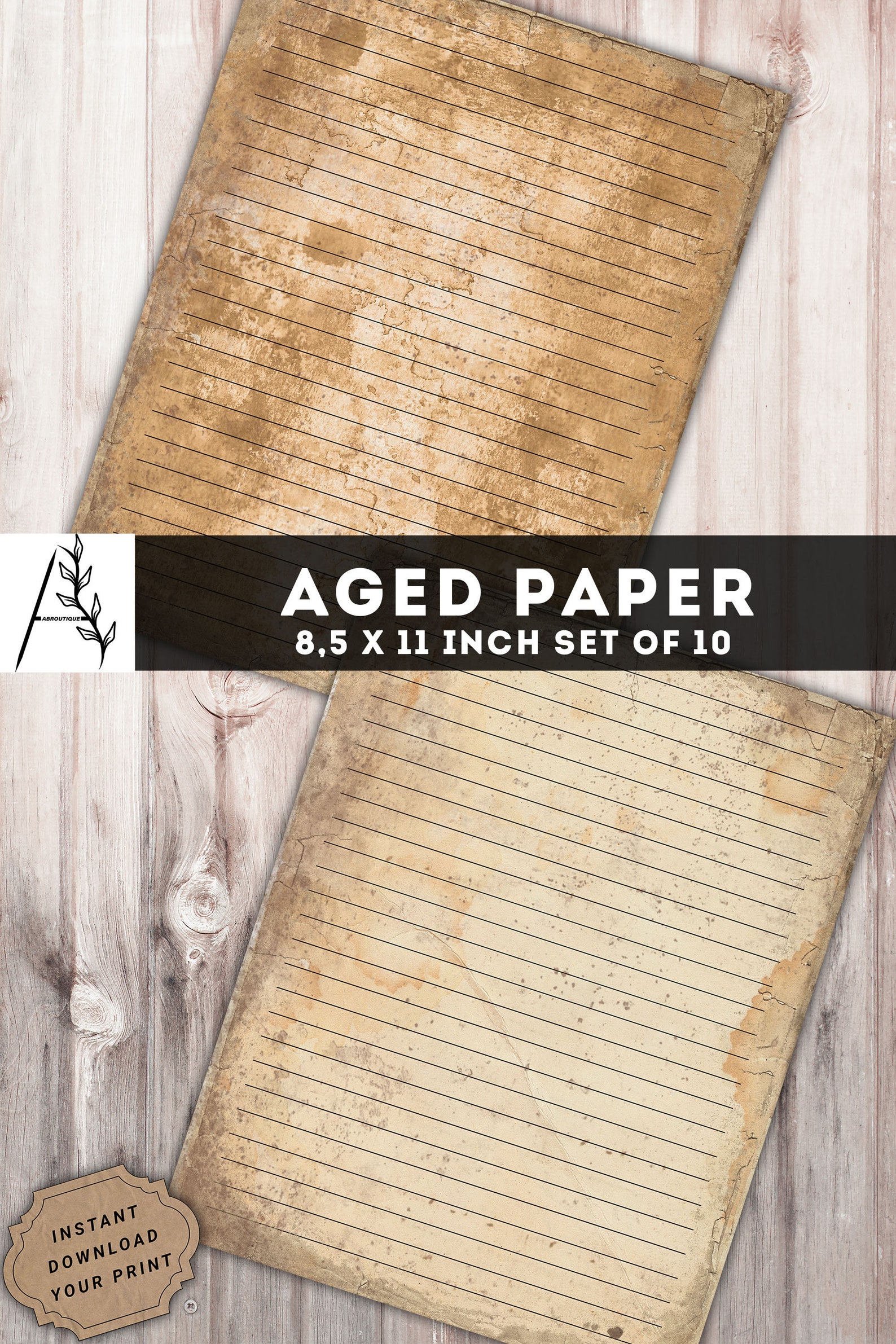 Old Blank Lined Pages, Aged Lined Paper, Blank Vintage Pages, Diary ...