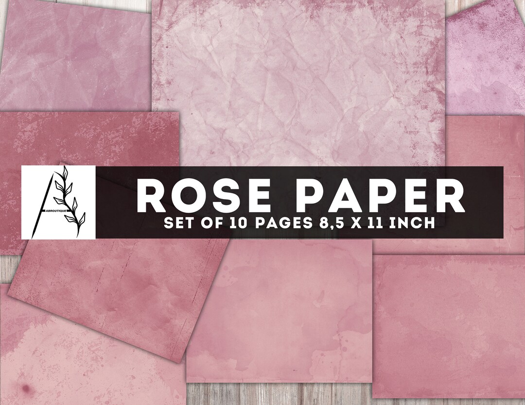 Rose Paper Pack, Junk Journal, Rose Printables, Rose Pages for Junk ...