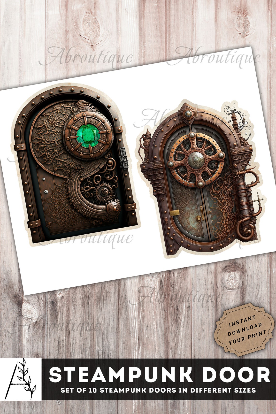 Steampunk Doors Printable Steampunk Junk Journal Steampunk - Etsy