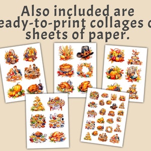 Thanksgiving Day Clipart, 24 PNG Autumn Digital Bundle, Thanksgiving ...