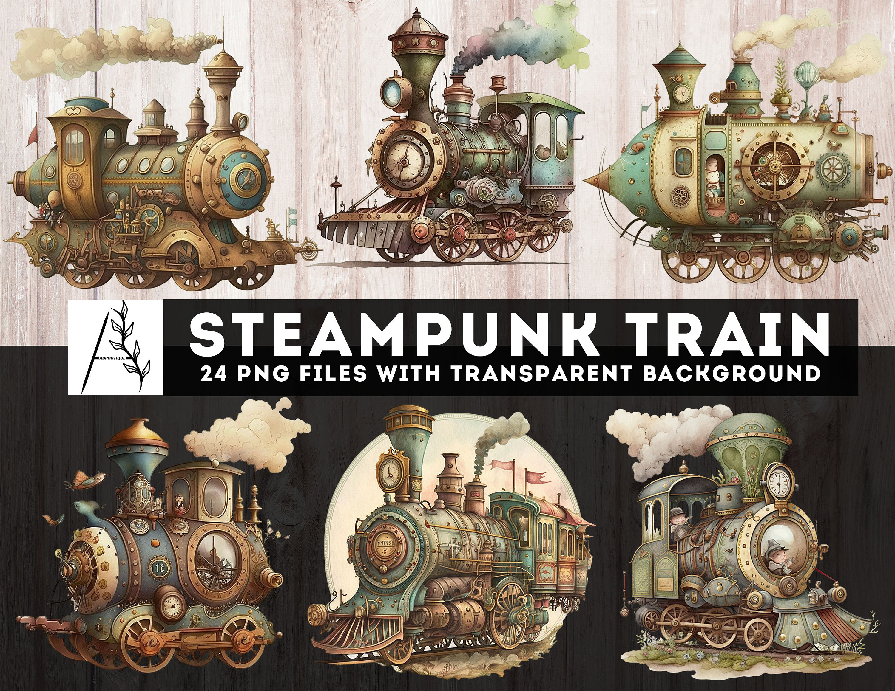 Steampunk Train Art