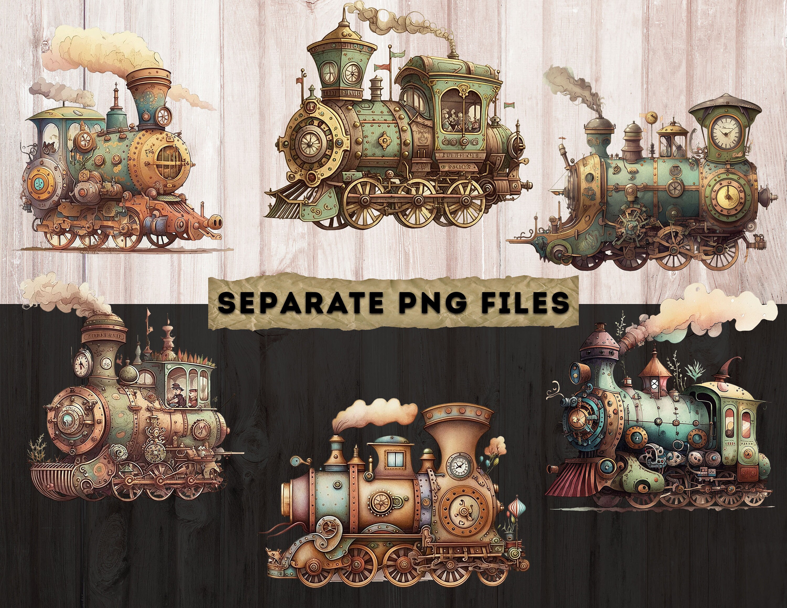 Steampunk Train Set