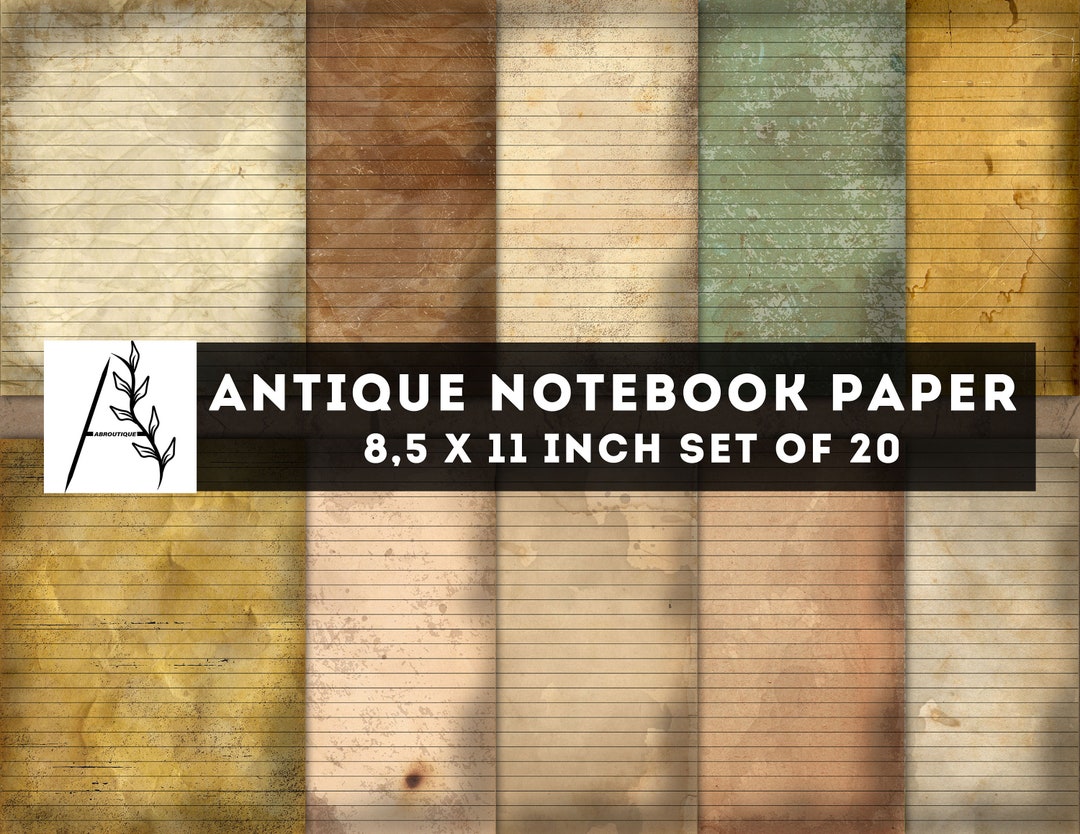 Junk Journal Squared and Lined Paper Antique Paper Scrapbook Kit ...