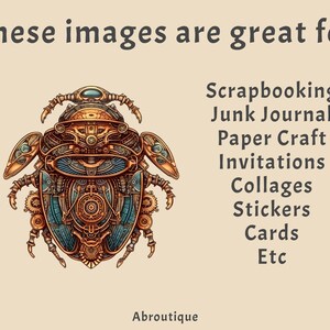Steampunk Scarab Clipart, 15 PNG Steampunk Bugs Bundle, Steampunk Junk ...