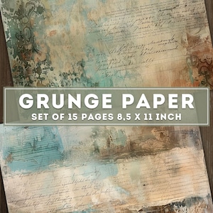 Grunge Digital Paper, Steampunk Paper, Junk Journal Kit, Digital ...