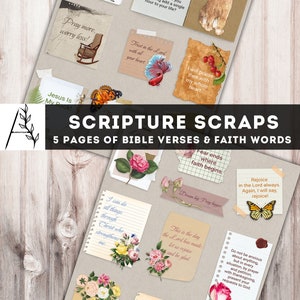 Scripture Scraps, Prayer, Blessing, Junk Journal Fussy Cut, Bible ...