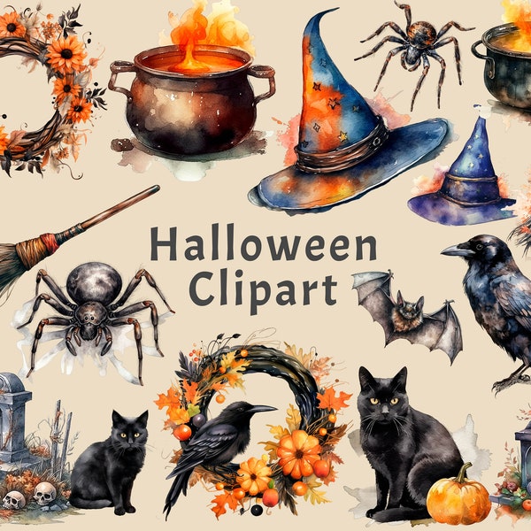 Halloween Clipart - Etsy