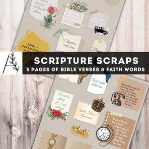 Scripture Scraps, Prayer, Blessing, Junk Journal Fussy Cut, Bible ...