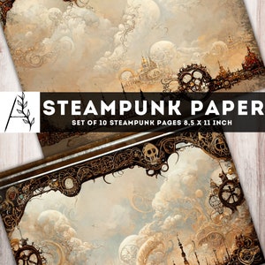 Fantasy Paper Pack, Steampunk Printables, Steampunk Junk Journal ...