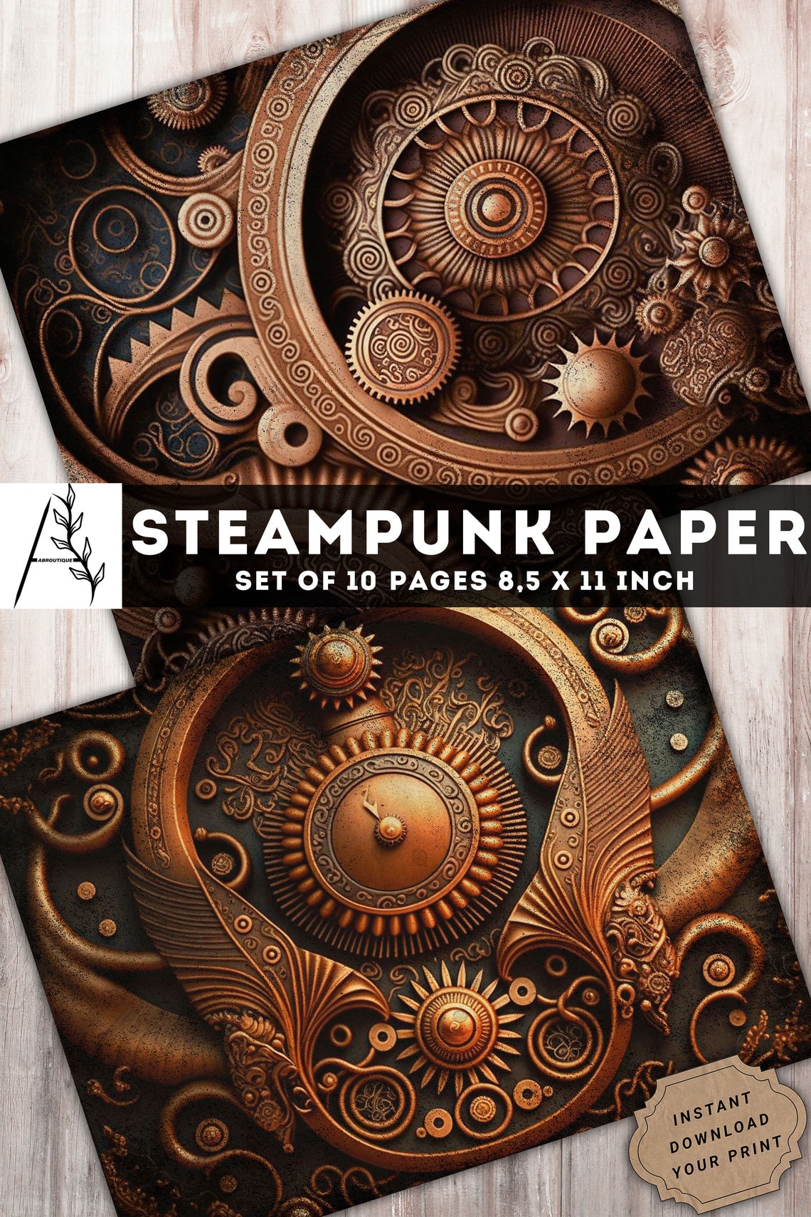 Steampunk Paper Pack Steampunk Printables Steampunk Junk - Etsy