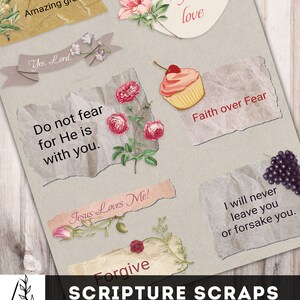 Scripture Scraps, Prayer, Blessing, Junk Journal Fussy Cut, Bible ...