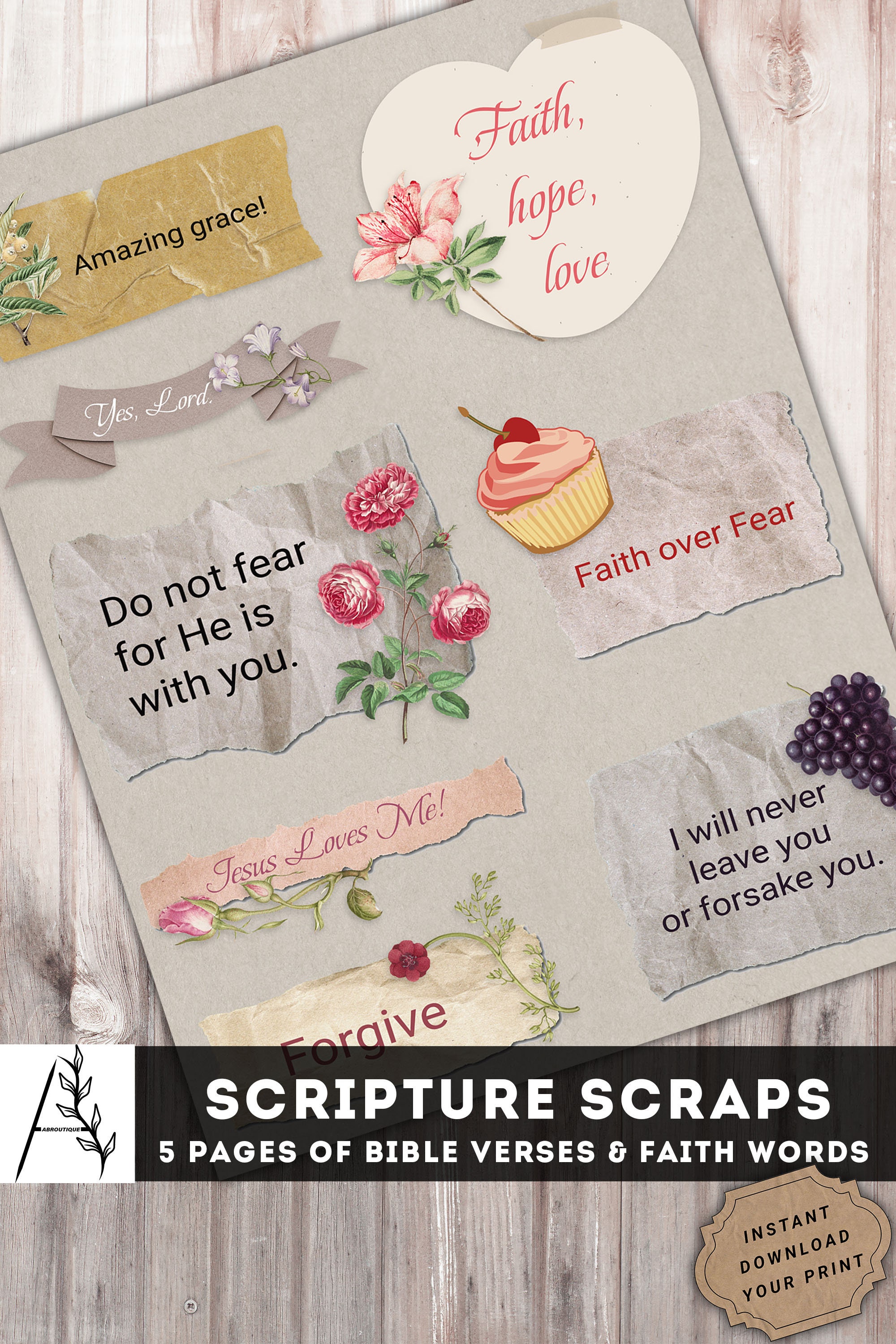 Scripture Scraps Prayer Blessing Junk Journal Fussy Cut - Etsy