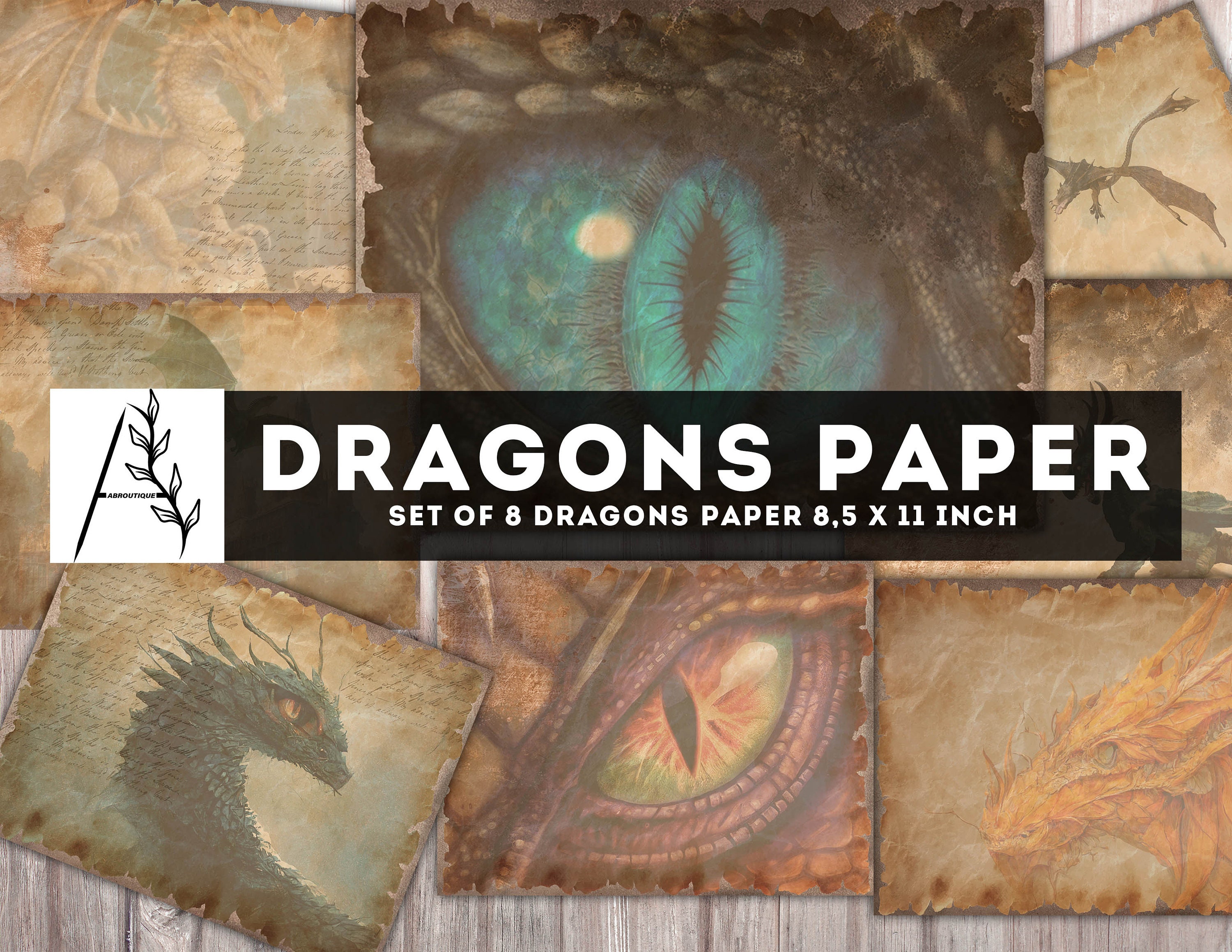 Dragons Junk Journal Kit Dragons Paper Dragons Ephemera - Etsy