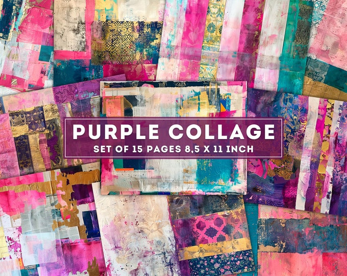 60 digitaldark Purple Aesthetic Collage Kit Dark Purple Photo Wallpaper ...