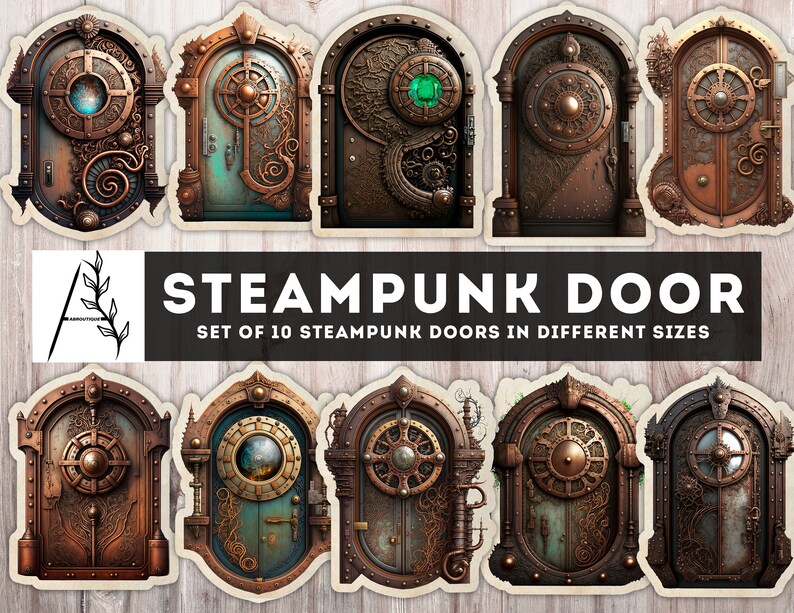 Steampunk Doors Printable Steampunk Junk Journal Steampunk - Etsy