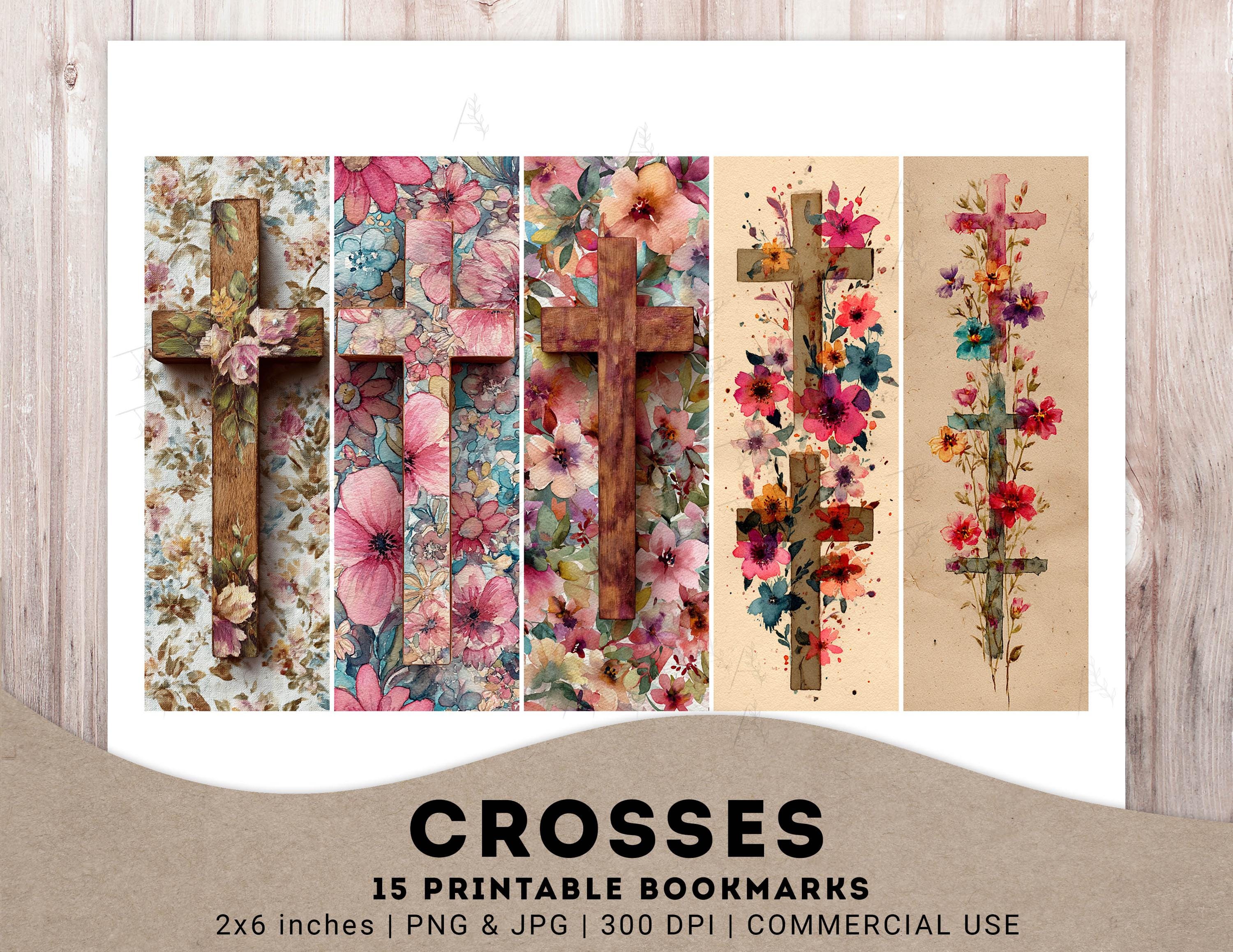 Crosses Bookmarks, 15 PNG Printable Bible Bookmarks, Prayer, Blessing ...