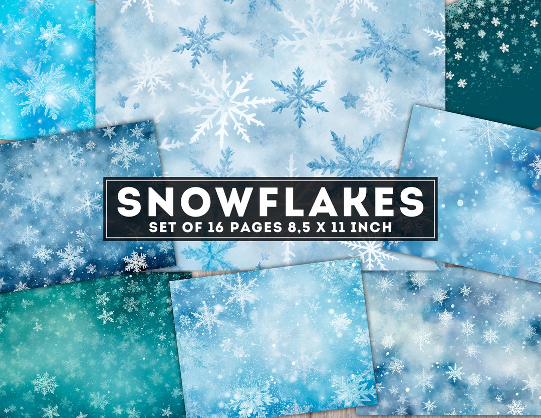 Snowflakes Printable Paper: Winter Junk Journal Kit (digital Download ...