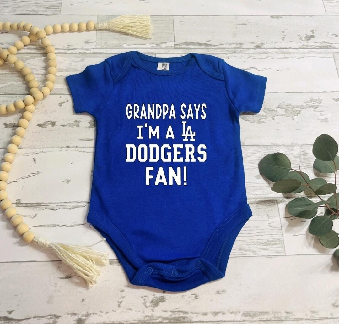 CUSTOM- Dodgers Baby Onesie® / Blue Dodgers Fan Baby / Dodgers Baby ...