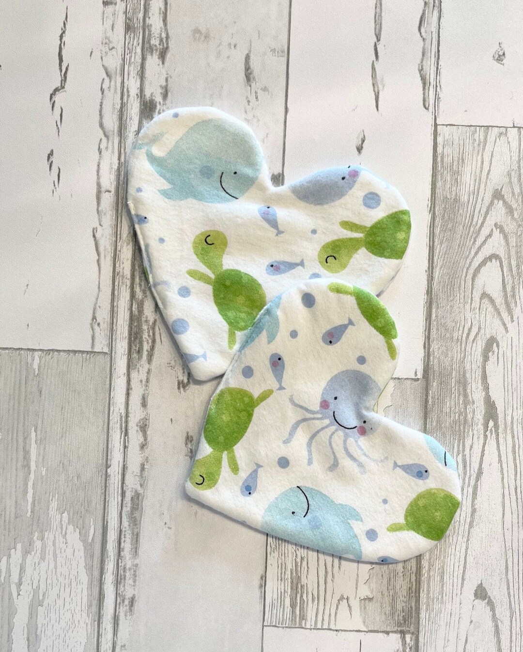 Sea Life~nicu Bonding Hearts- Set of 2 / NICU Baby/ Preemie Girl Gift ...