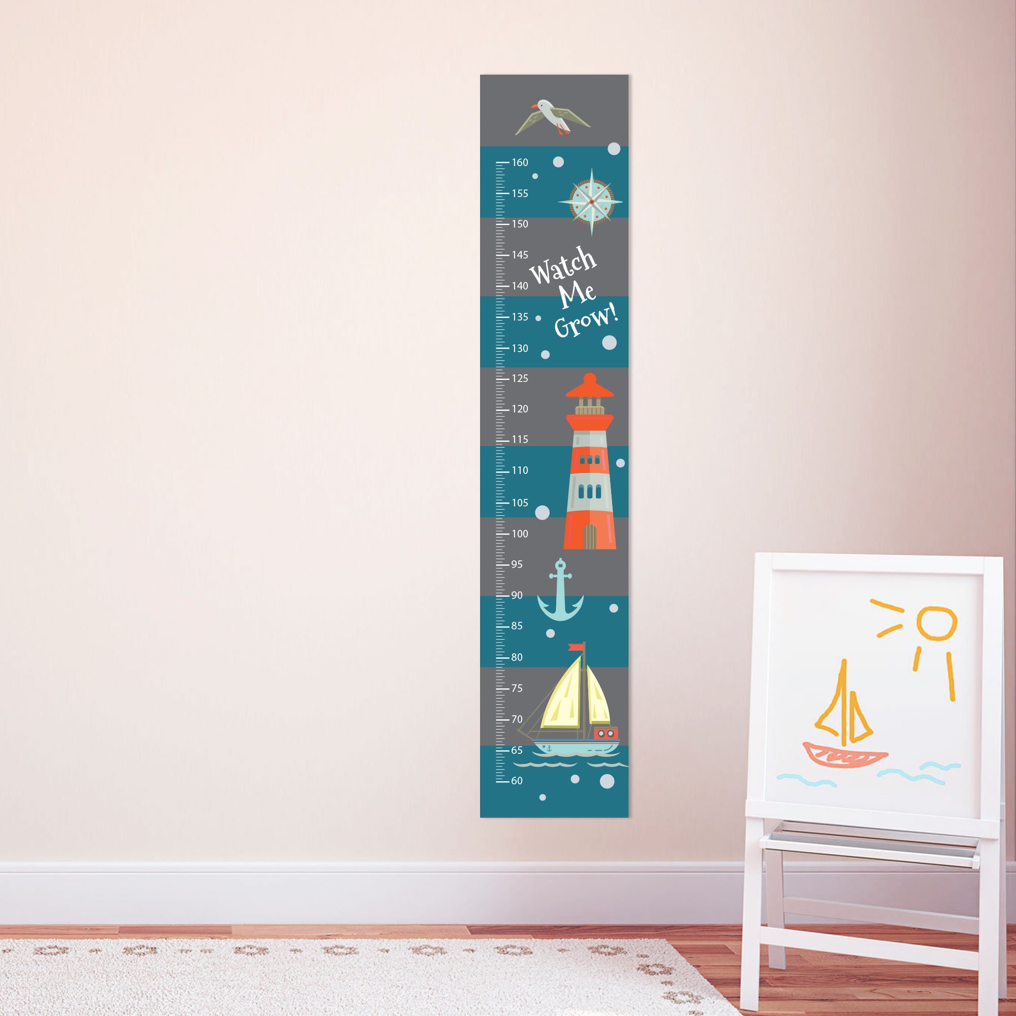 Lighthouse Growth Chart Wall Decal Kids Room Growth Chart - Etsy.de