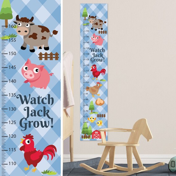 Farm Animals Wall Sticker Growth Charts Reach For The Stars Wall