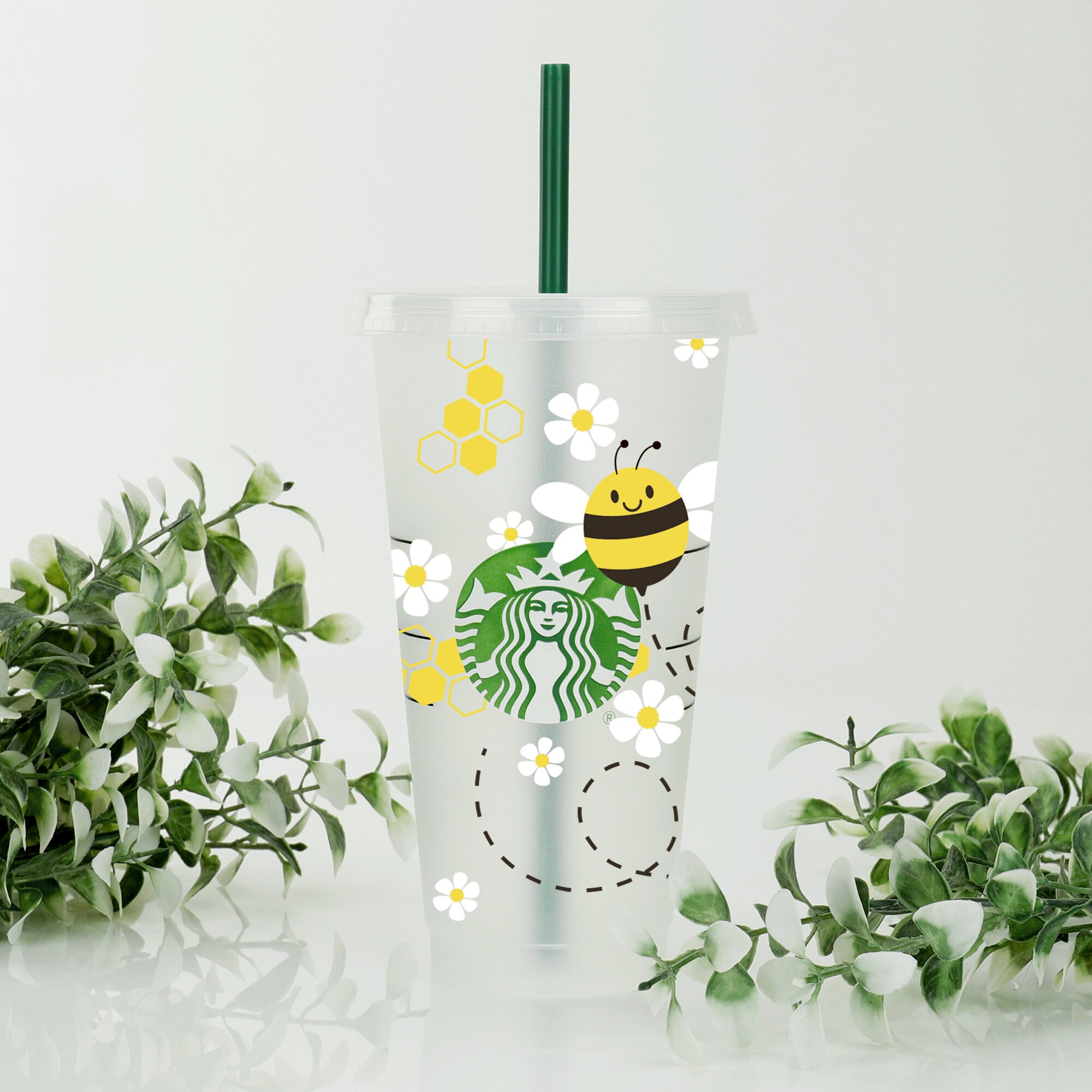 24oz Venti Cold Cup Busy Bee Bug Digital Download Starbucks | Etsy