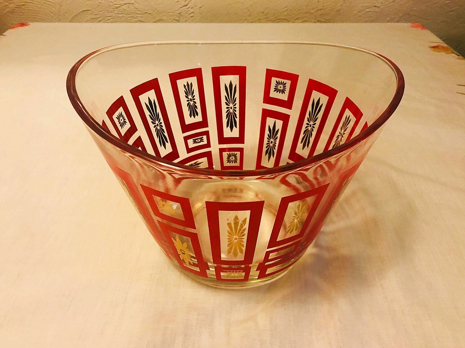 Vintage FAB MCM glass serving bowl - Etsy.de
