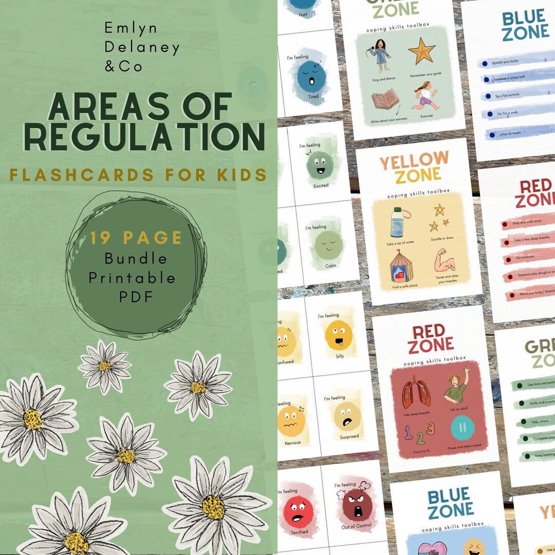 Zones Of Self Regulation Coping Skills Cards Feelings Charts School