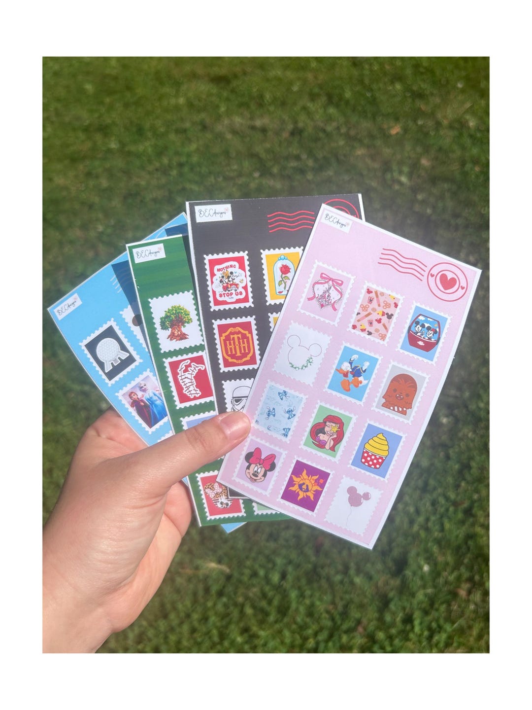 Disney-inspired Stamp Sticker Sheets – Cute Fan Art Stickers for ...
