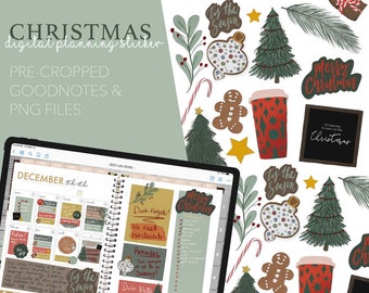 Hand Drawn Christmas Digital Stickers | Neutral Boho Winter Holiday ...