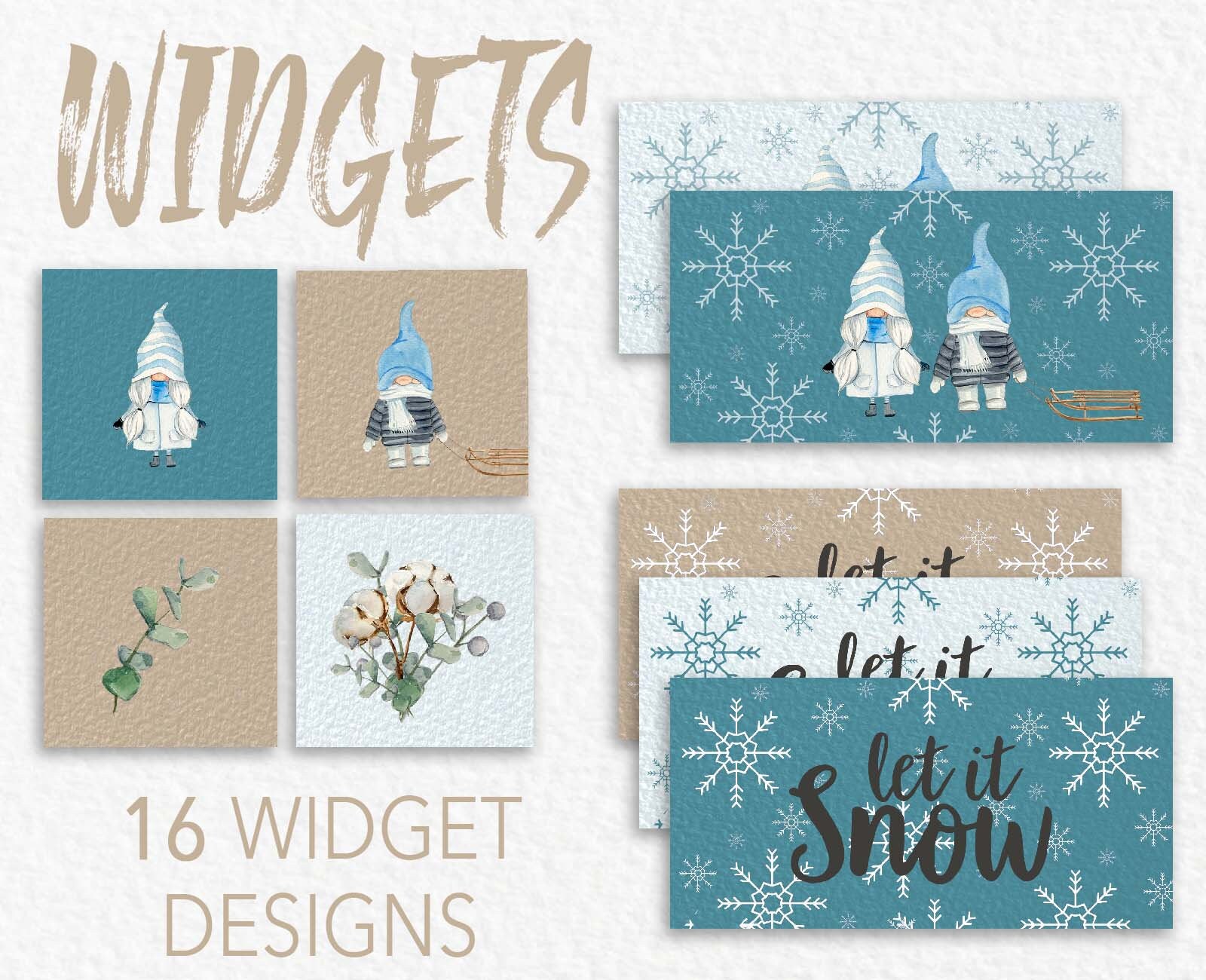 Winter Gnome Widget Icons - Etsy
