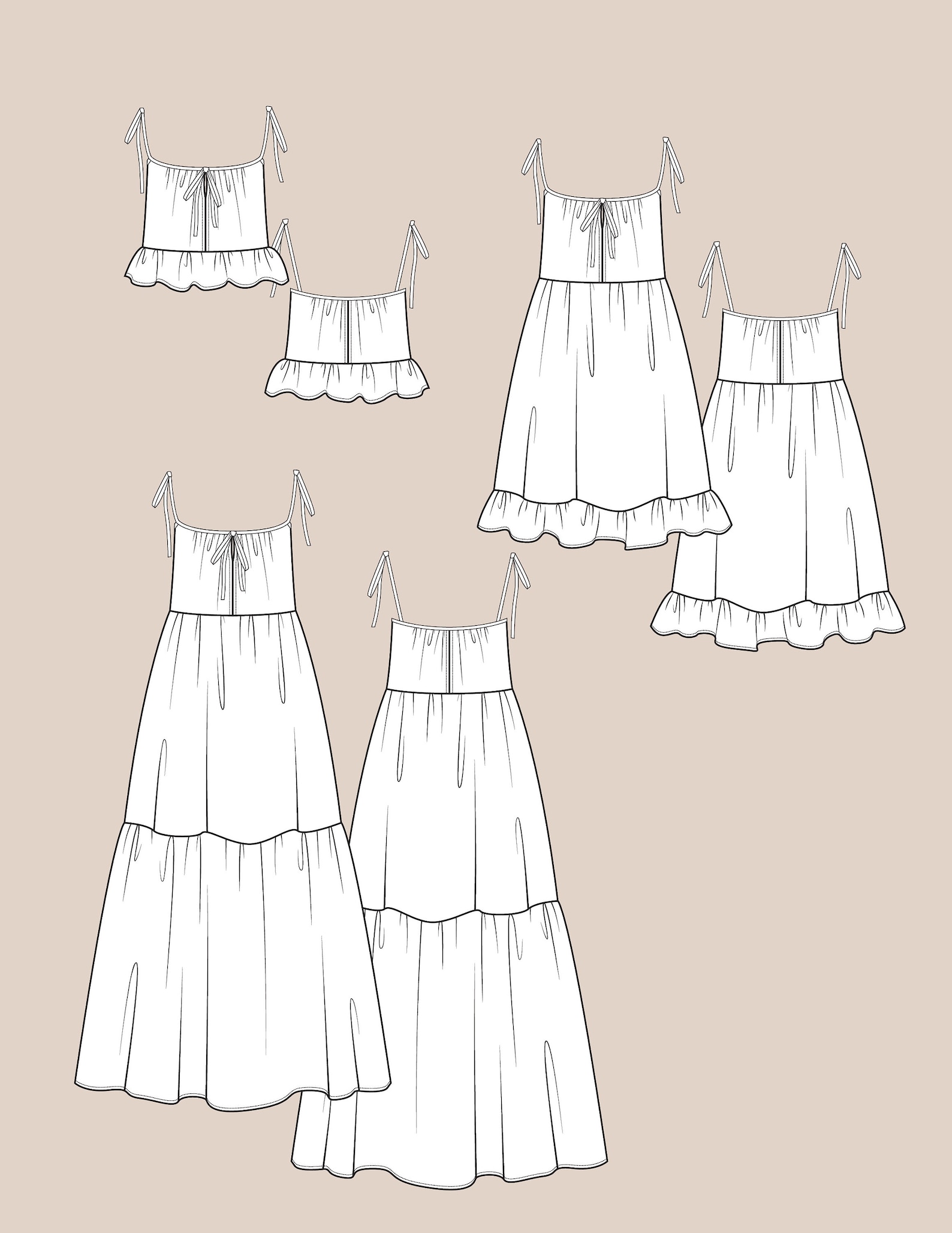 Patchwork Swing Dress Sewing Pattern PDF Size XXS XXL - Etsy