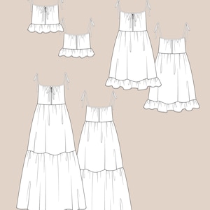 Patchwork Swing Dress Sewing Pattern PDF Size XXS - XXL - Etsy