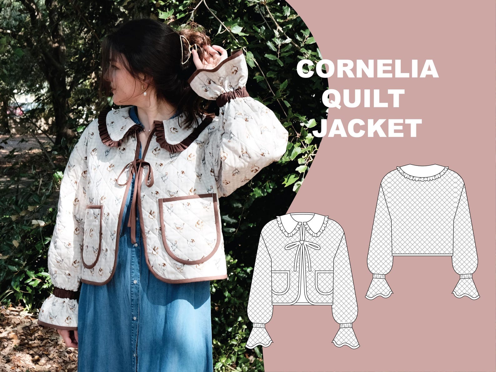 Cornelia Quilt Jacket Sewing Pattern Sizes XXS-4XL Digital Instant ...