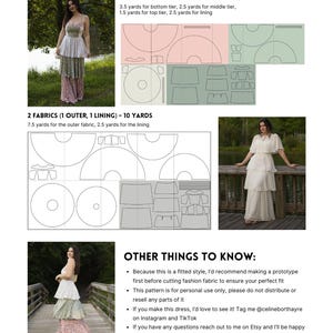 3 Tiered Flounce Maxi Dress With Cape Standard and Extended Bust ...