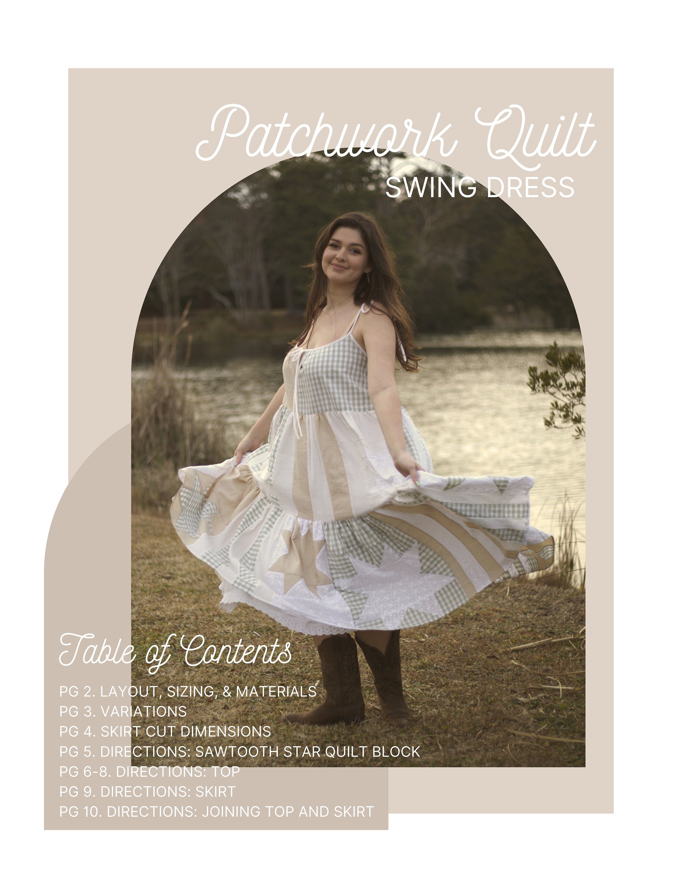 Patchwork Swing Dress Sewing Pattern PDF Size XXS XXL - Etsy